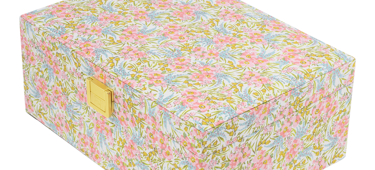 Smykkeskrin stort Liberty Swirling Petals rosa