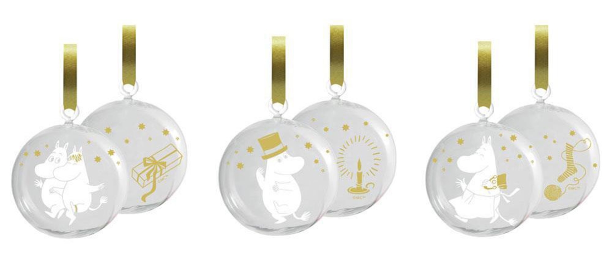 Mummi julekule 7 cm Sparkling Stars 3pk