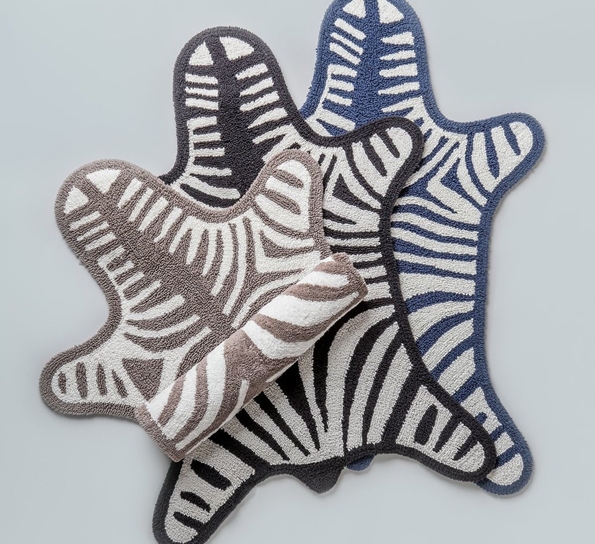 Zebra badematte camel