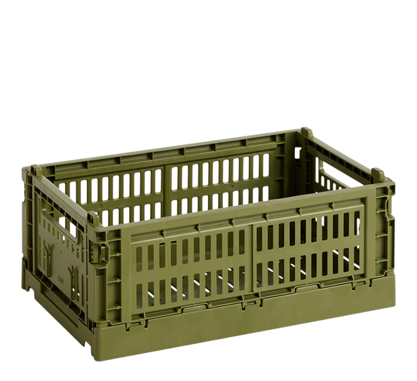 Colour Crate S oliven oppbevaringskasse