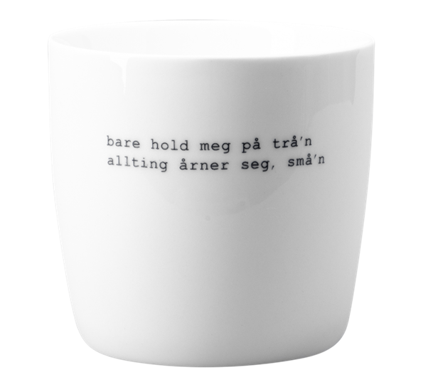 Krus Bare hold meg på trå`n 30 cl hvit